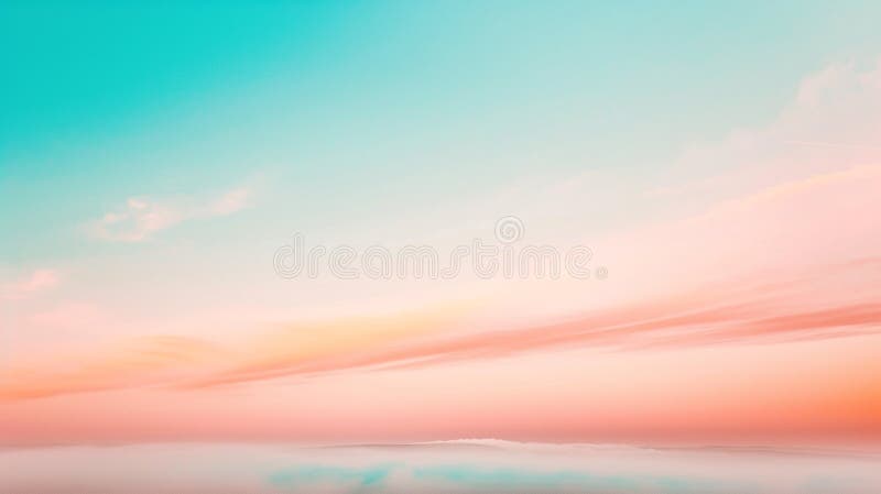 Background Formed by a Bright Pastel Authentic Sky during Sunset ...