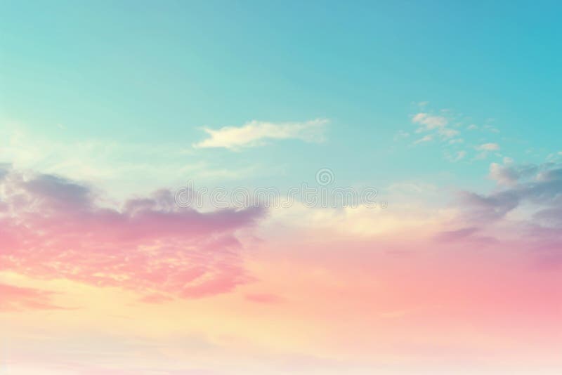 Background Formed by a Bright Pastel Authentic Sky during Sunset Pink ...
