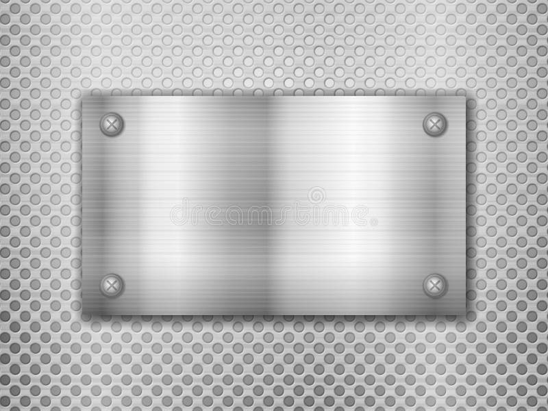 Metal sheet stock vector. Illustration of plate, aluminum - 241237376
