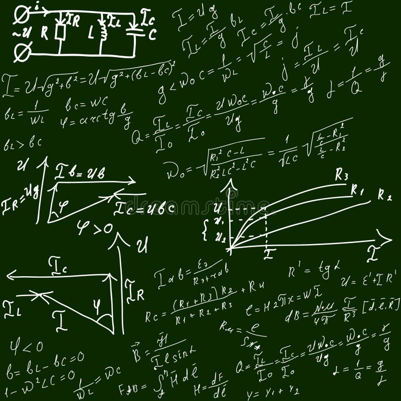 Background with formulas stock illustration. Illustration of paper ...