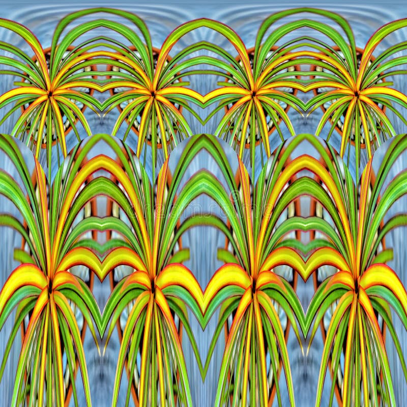 A Background of Four Bouquets of Illustrated Colored Rows Stock ...