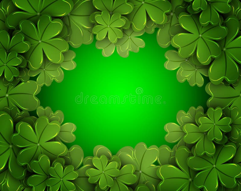 Background of the Four-leaf Clover Stock Vector - Illustration of ...