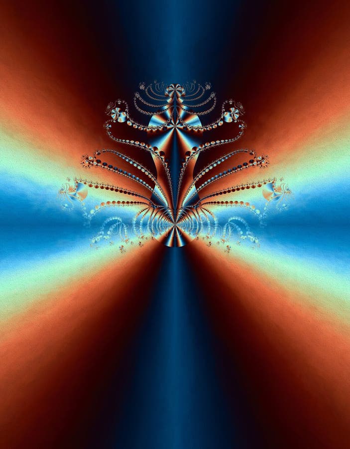 Background with a Fractal Symbol Stock Image - Image of geometry ...