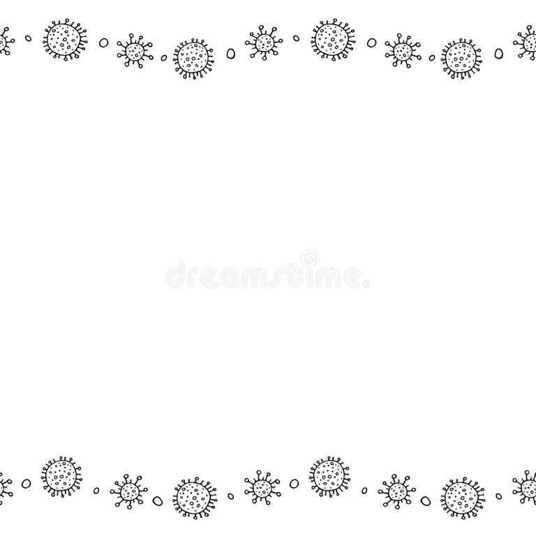 Background, Frame, Border from Molecules, Cells of Virus, Bacteria ...