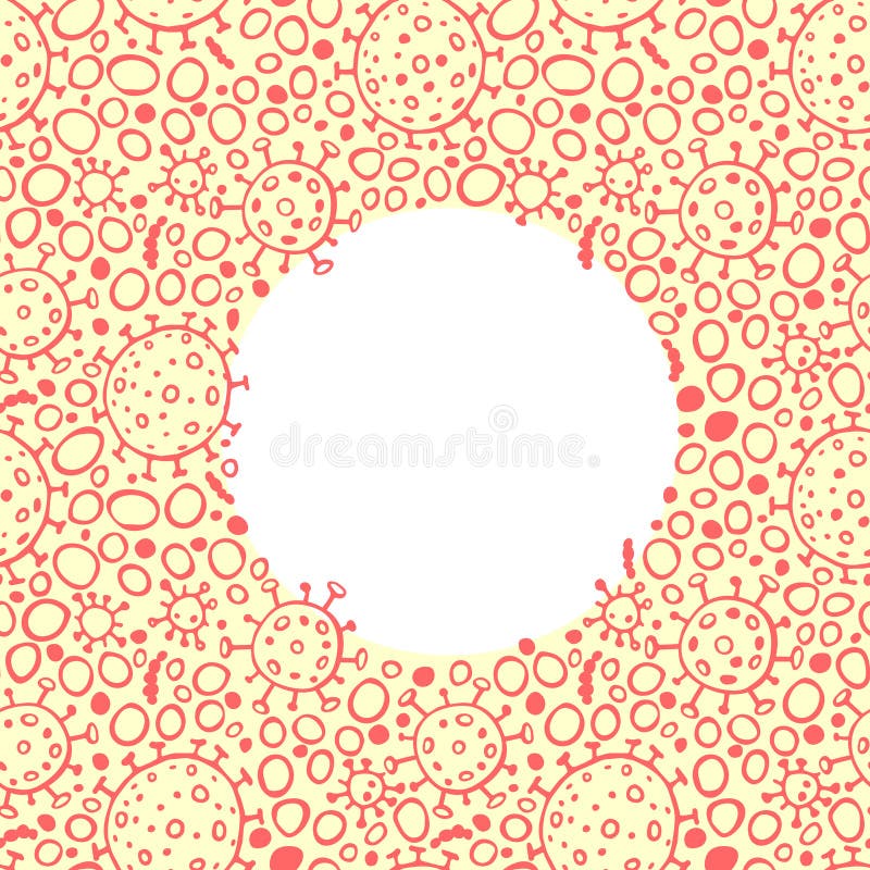 Background, Frame, Border from Molecules, Cells of Virus, Bacteria ...