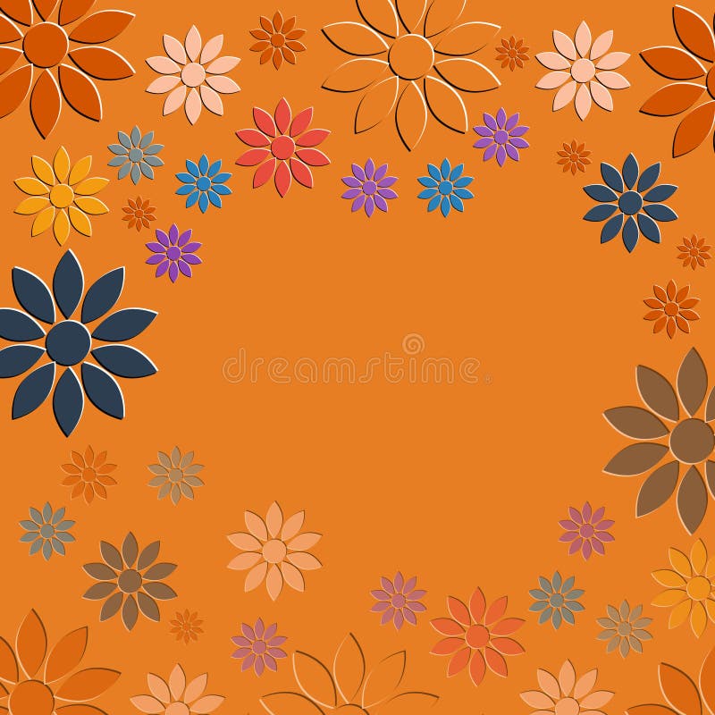 Background Frame Design Flowers Stock Vector - Illustration of abstract ...