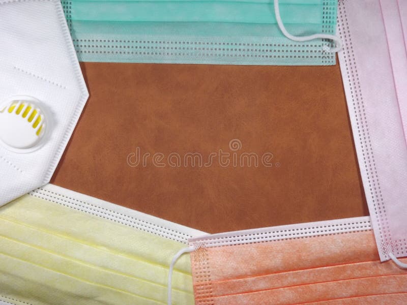 Background Frame with Medical Attributes Face Masks and Respirators of ... Background Frame with Medical Attributes Face Masks and Respirators of ...