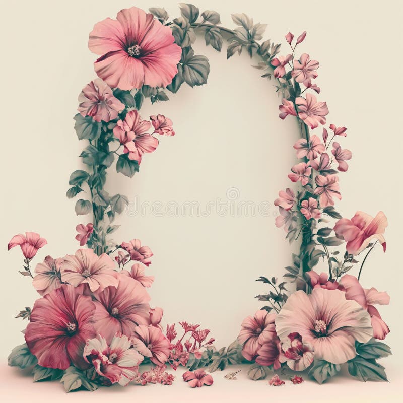 Frame of Flowers. Vintage Frame with Flowers. Stock Illustration ...