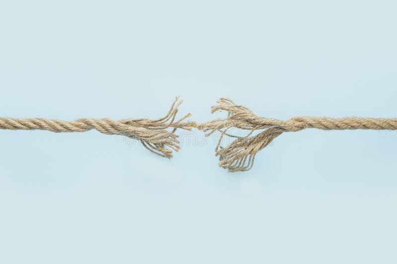 Frayed Rope on Color Background Stock Image - Image of color, link ...