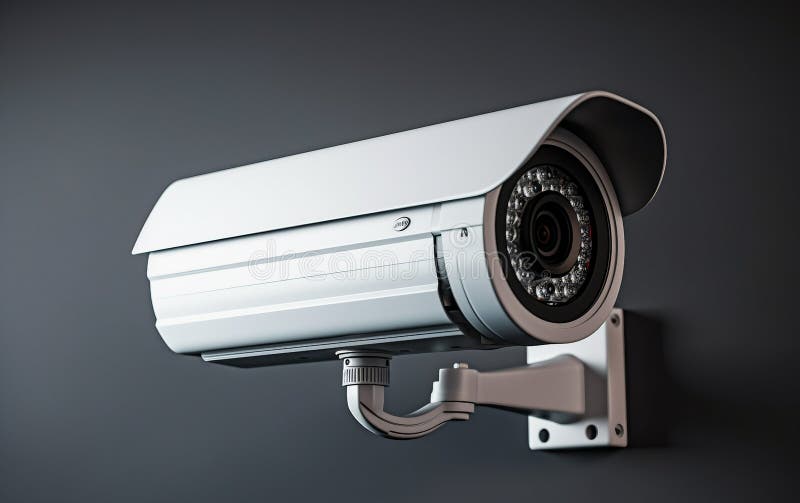 Background-Free CCTV Camera -Generative Ai Stock Illustration ...