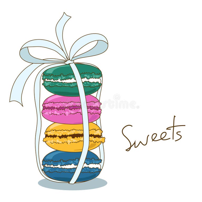 Cartoon Colorful Macaroons Stock Illustrations – 895 Cartoon Colorful ...