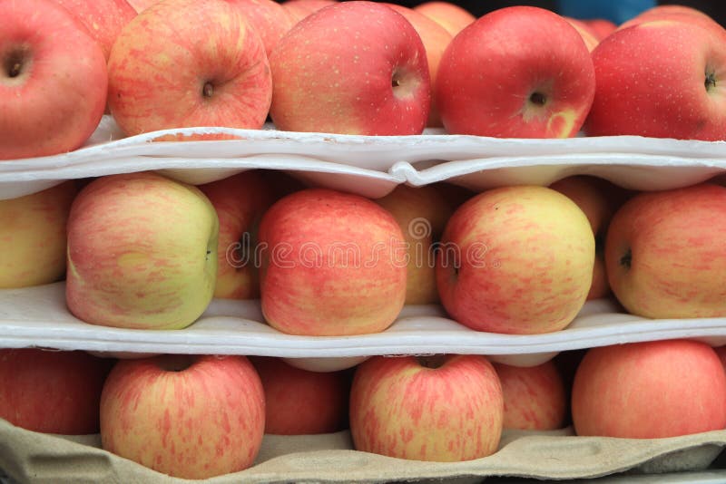 Background of Fresh Apple in Local Market Stock Photo - Image of ...