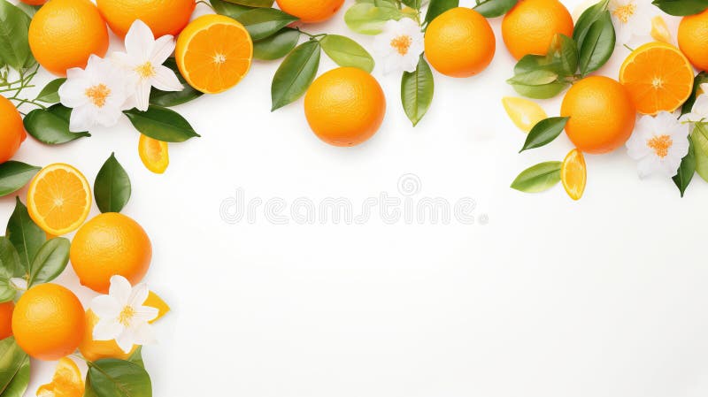 Background of Fresh Ripe Oranges. Fruit Pattern Stock Image - Image of ...
