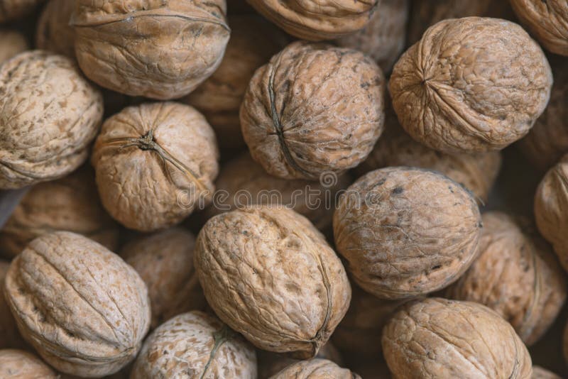 .Background of Fresh Walnuts . Stock Image - Image of ingredient, shell ...