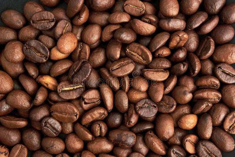 Background of Fried Coffee Beans. Stock Photo - Image of grain ...