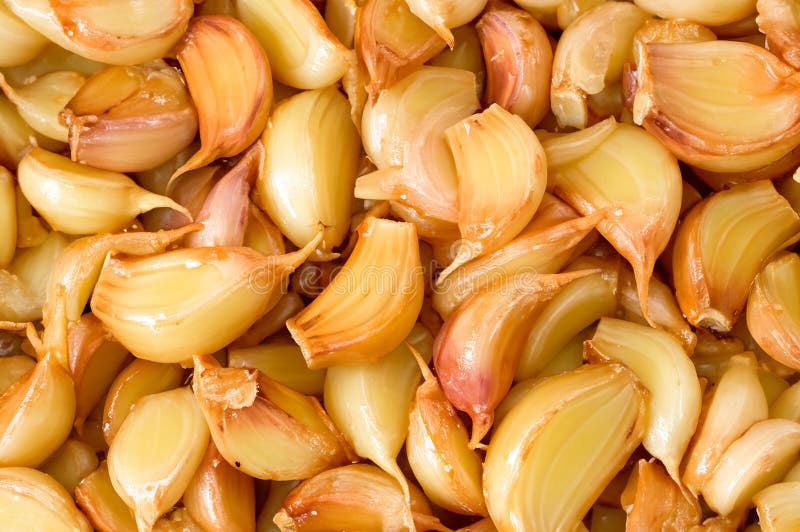 Background of Fried Garlic Texture Stock Image - Image of health, fried ...