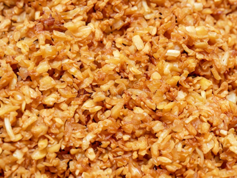 Background of Fried Garlic Texture Stock Image - Image of healthy, food ...