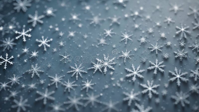 Background of Frost and Snowflakes in a Landscape Orientation Stock ...