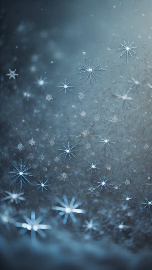 Background of Frost and Snowflakes in a Portrait Orientation Stock ...