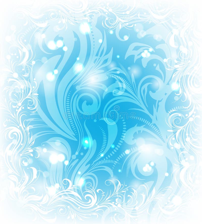Background of Frosty Pattern Stock Vector - Illustration of decoration ...