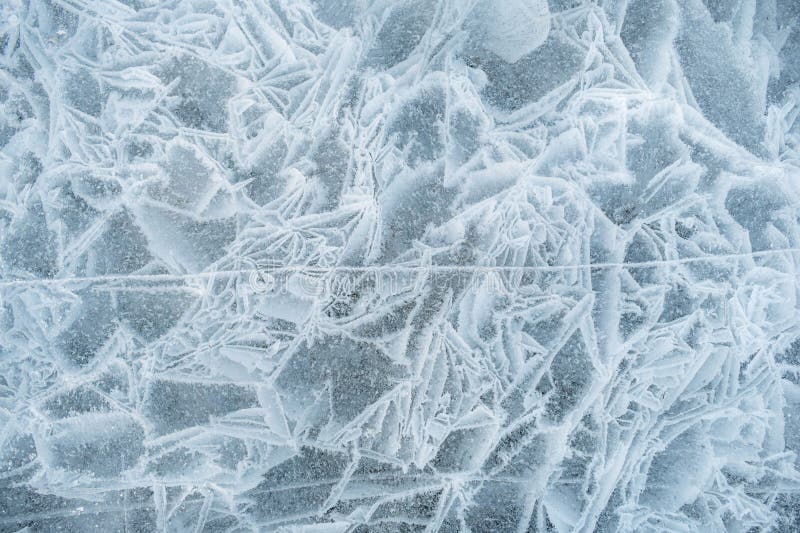 Background Frozen Water with Fancy Patterns. Ice Texture Stock Image ...