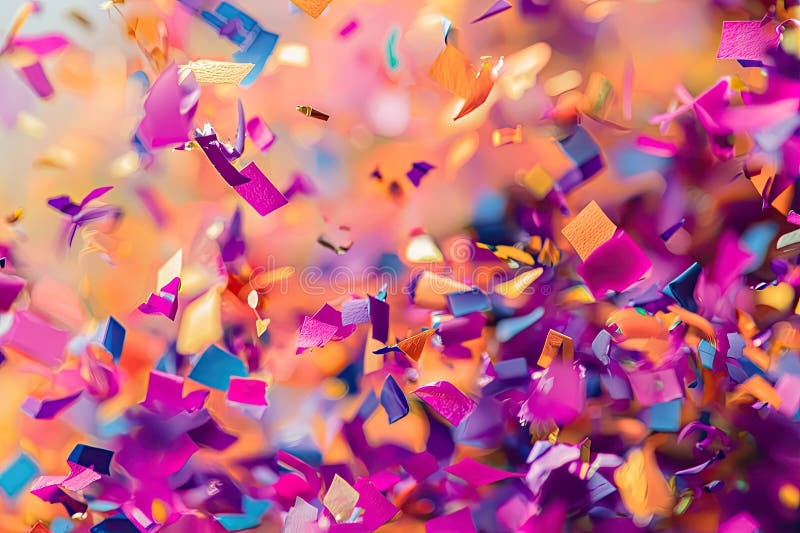 Background Full of Confetti of Many Colors Stock Illustration ...