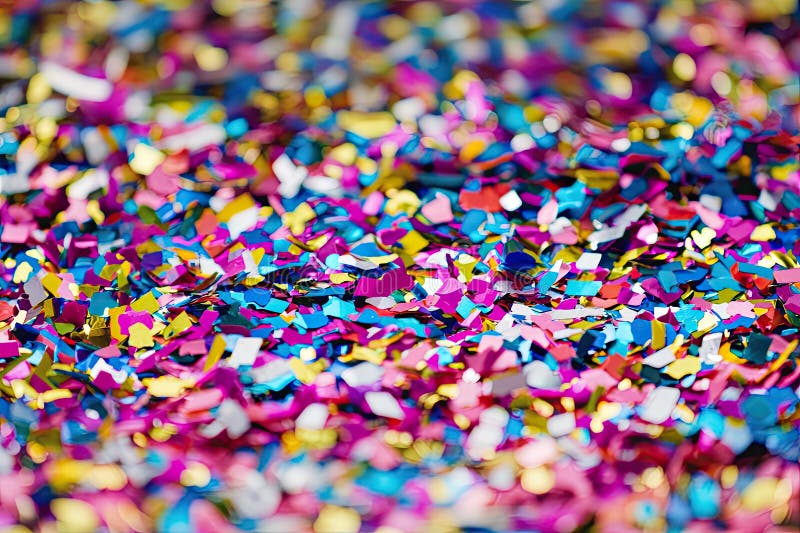 Background Full of Confetti of Many Colors Stock Illustration ...