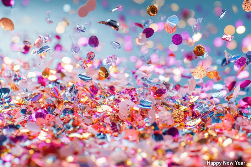 Background Full of Confetti of Many Colors Stock Illustration ...