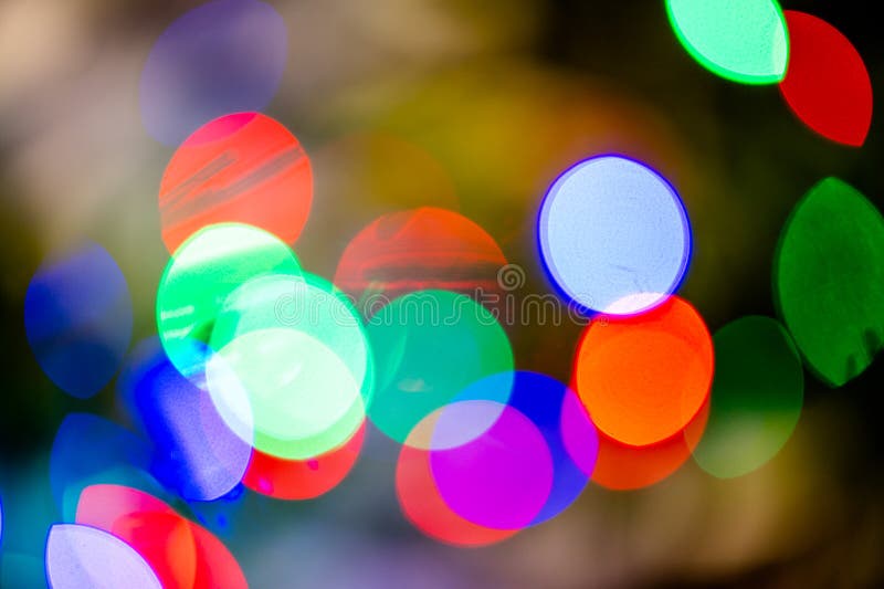 Background Full of Unfocused Colored Lights. Blurred Traces of Lights ...