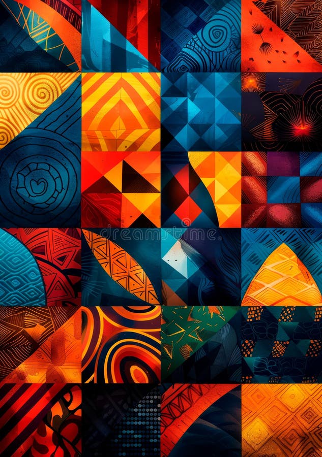 Funky Patterns stock vector. Illustration of retro, textile - 18198536