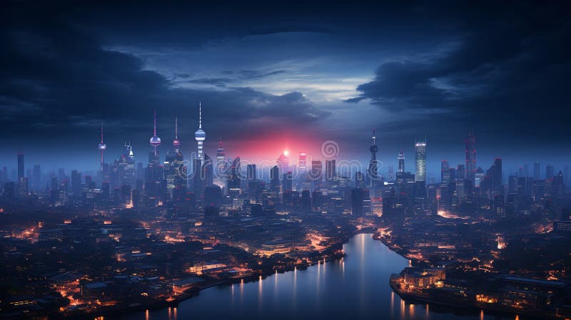 Background of the Future. 2024 Year. of Technology, City, Development ...