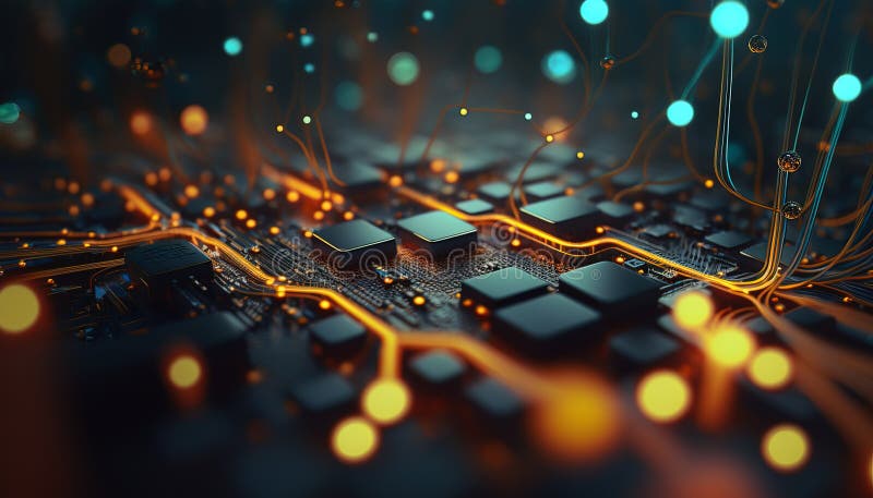 Background - Futuristic AI Network on Cyber Background - Ai Generated ...