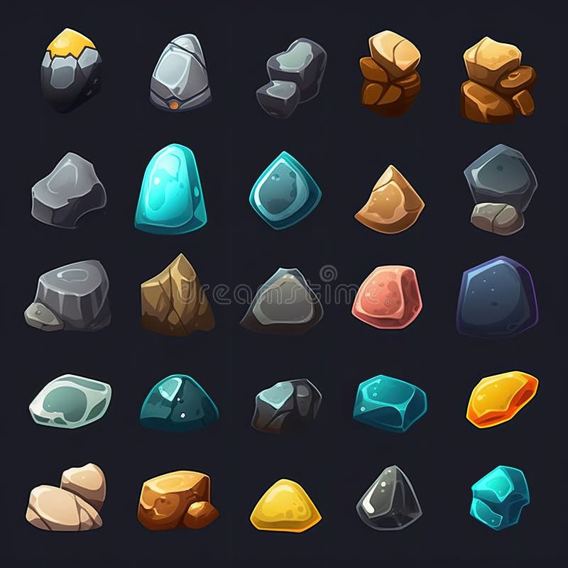 Background Games Stone Rock Ai Generated Stock Image - Image of wall ...