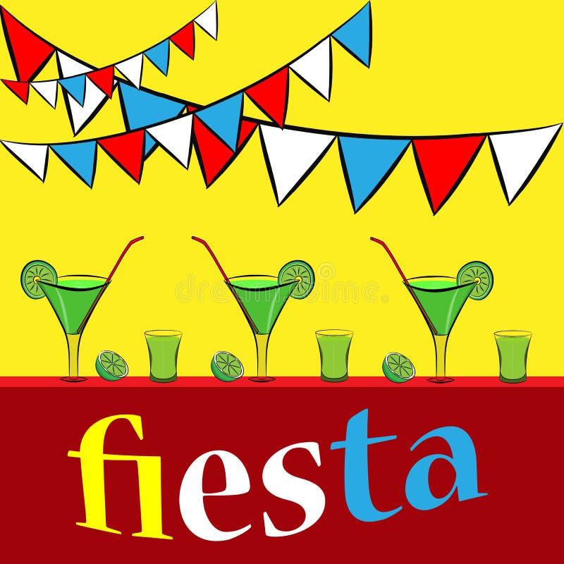 Background with Garlands of Colored Flags Stock Vector - Illustration ...