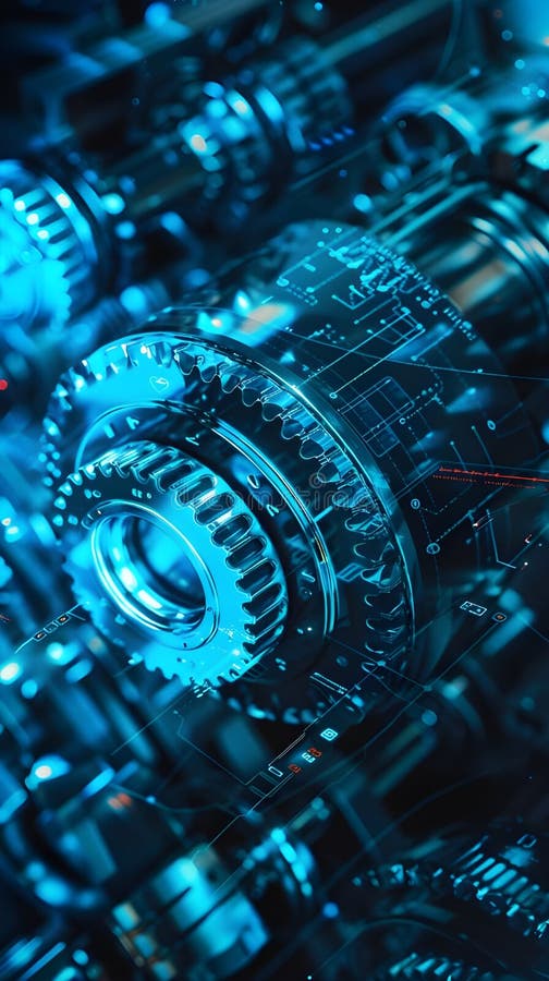 Background, Gear Operation, Digital Interface Holographic Technology ...