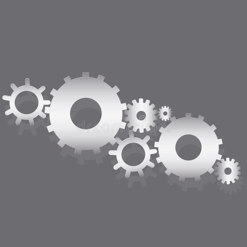 Background with Gears. 3d Vector Technology, Engine Spare Parts ...