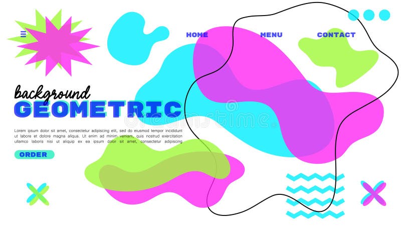 Background Geometric Abstract Web Template Design Glitch Effect. Stock ...