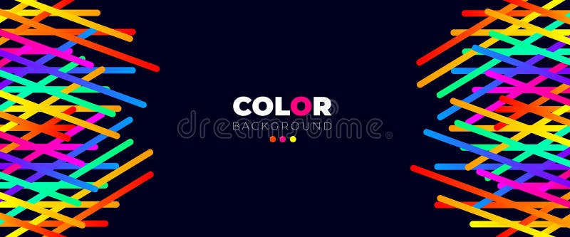 Background with Geometric Shapes and Neon Style. Dark Blue Background ...