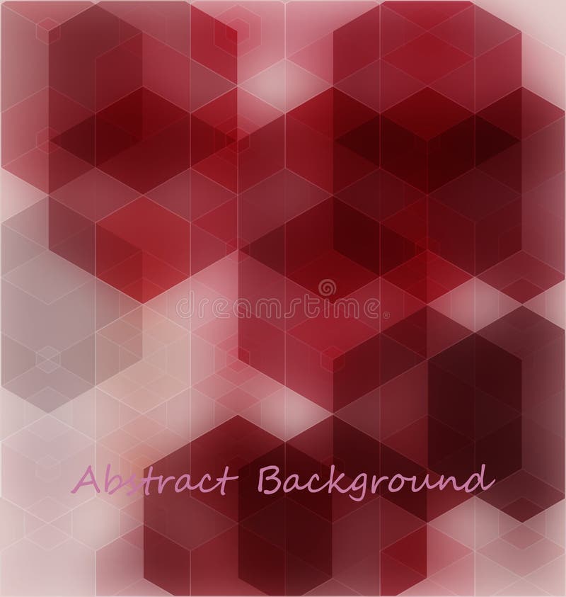 Background of Geometric Shapes. Red Mosaic Pattern. Vector Illustration ...