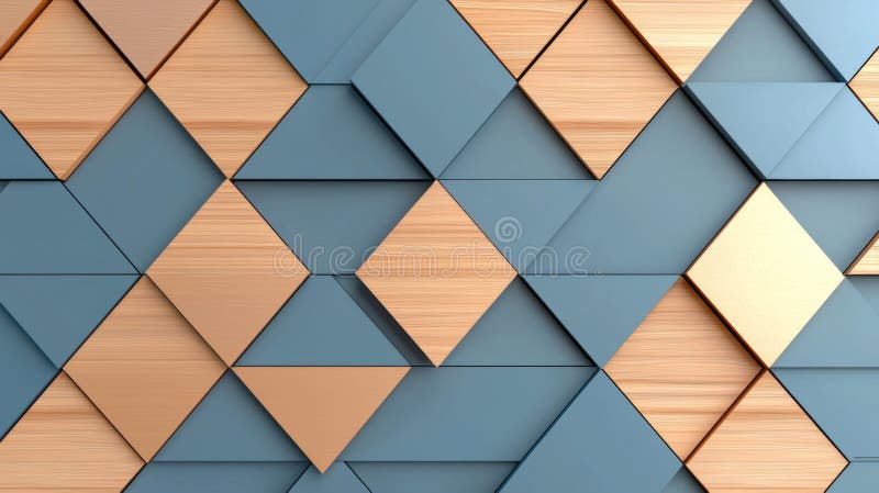 Background with Geometric Triangles Connected by a 3D Wood Texture ...