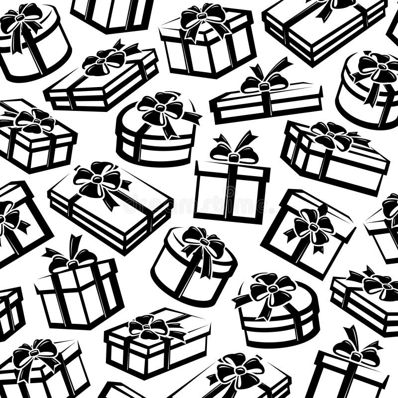 Background Gift Boxes. Gift Boxes Collection Icons Stock Vector ...