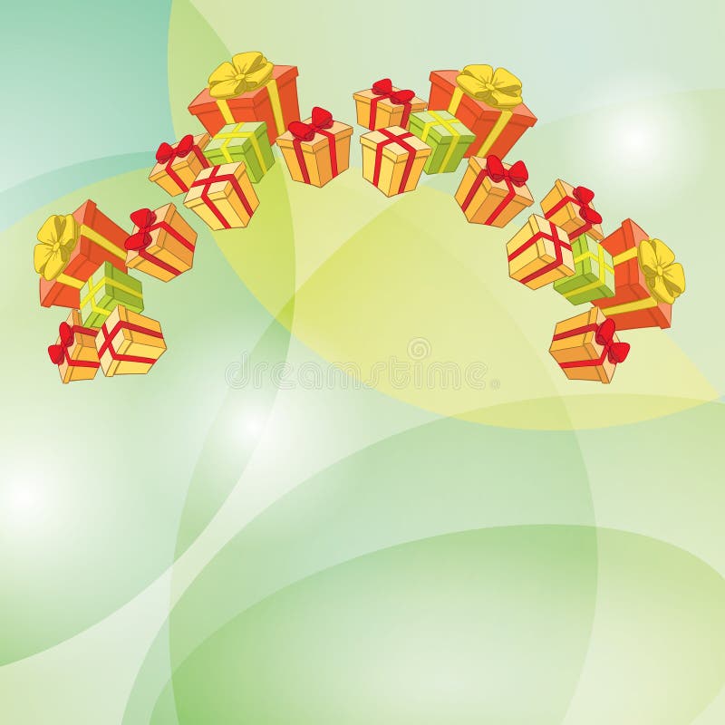 Background with Gift Boxes for Holiday - Light Green Vector Greeting ...