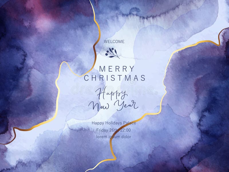 Background, Gift Card, Invitation Design. Watercolor Blue and Pink ...