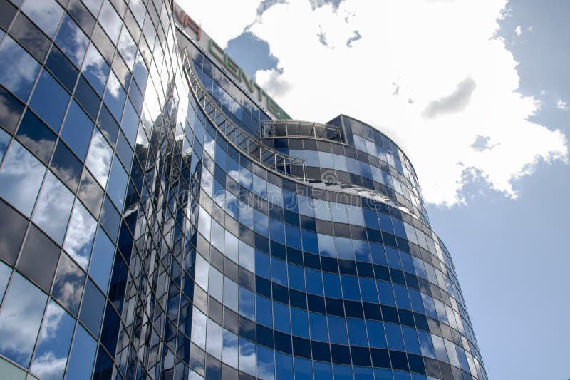 Background of Glass Windows of a Tall Building Stock Photo - Image of ...