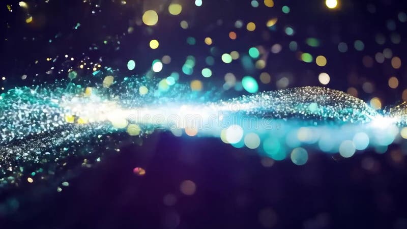 A Background of Glittering Particles in a Wave Motion with Soft Bokeh ...
