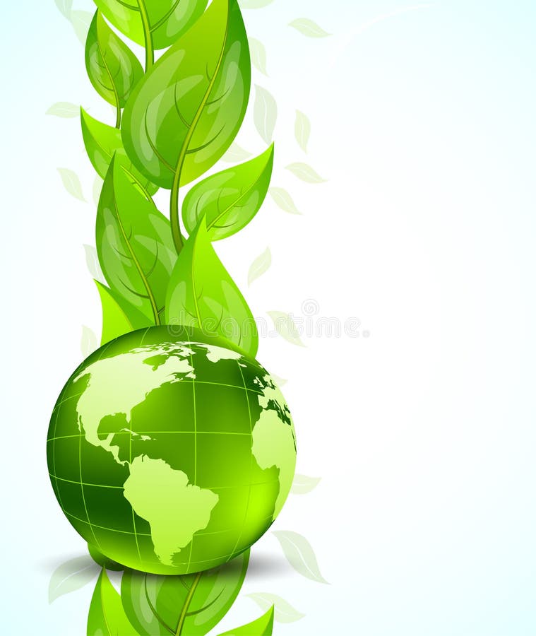 Green Leaf Environmental Clip Art Stock Illustration - Illustration of ...