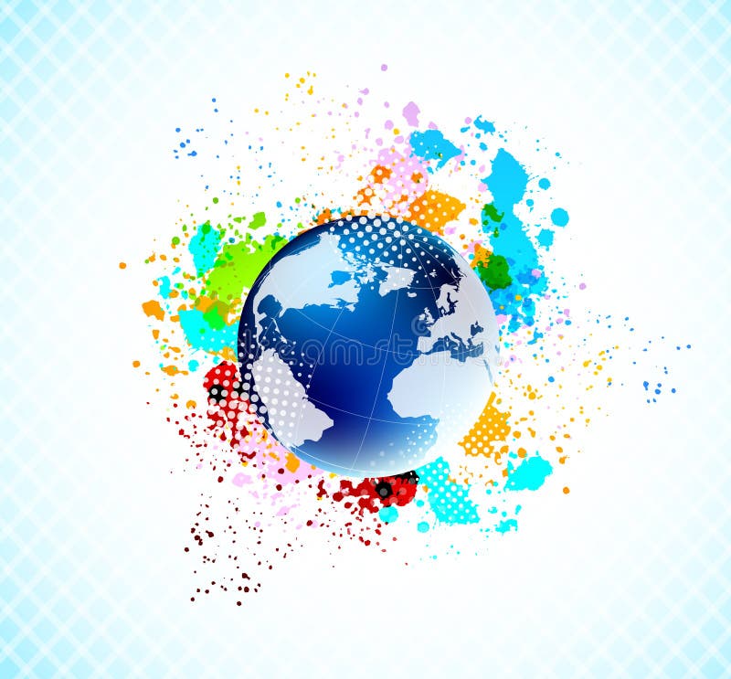 Abstract Grunge Circles. Education Background Stock Vector ...