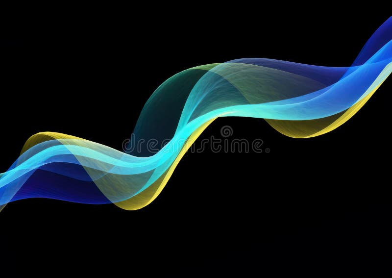 Background with Glowing Light Blue Lines, Particles of Data Flowing in ...
