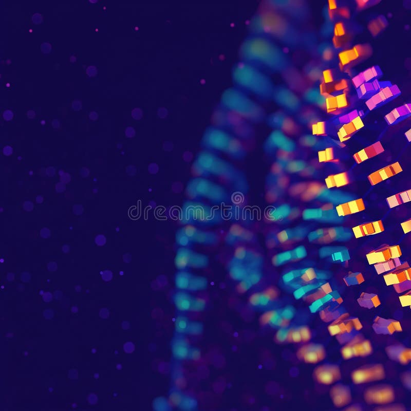 Background with Glowing Lights. Chromosome DNA Science and Data ...