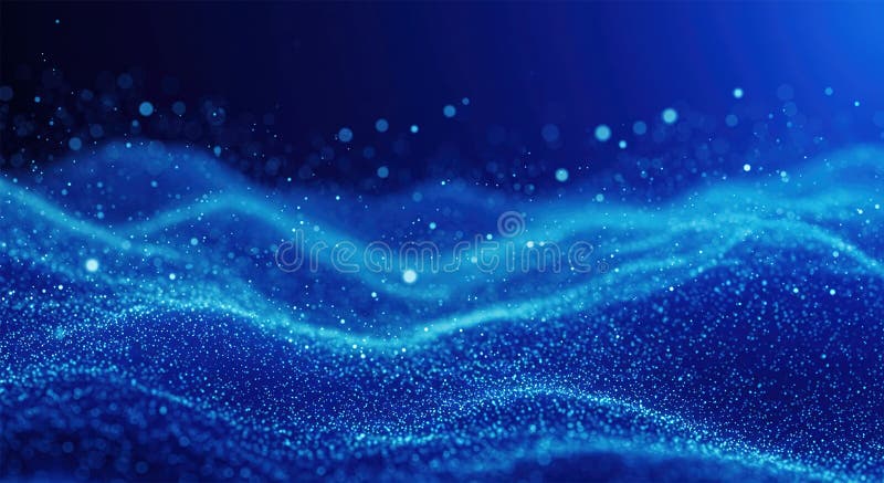 Background with Glowing Royal Blue Color and Periwinkle Color Lines ...